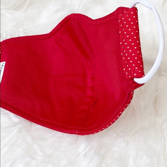 Accessories | Triple Layer Cloth Polka Dot Face Mask Reuseable | Poshmark